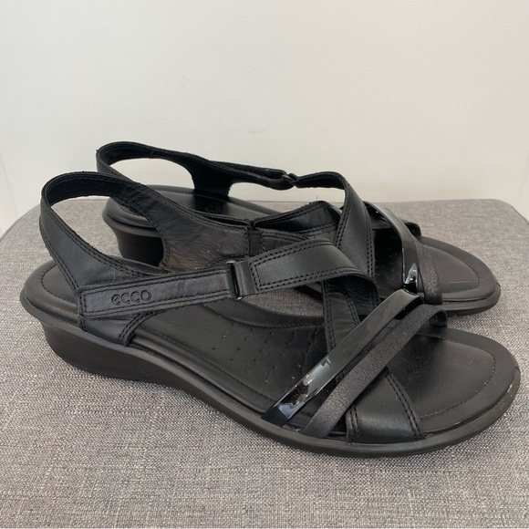 Ecco | Shoes | Ecco Felicia Wedge Sandal Black Size 4 | Poshmark